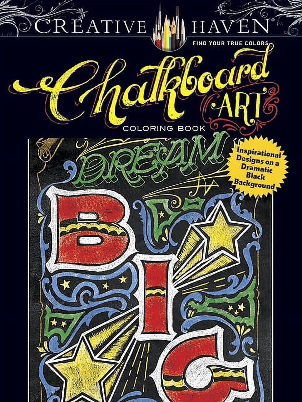 Adult Coloring Books: Art & Design Creative Haven Chalkboard Art ...