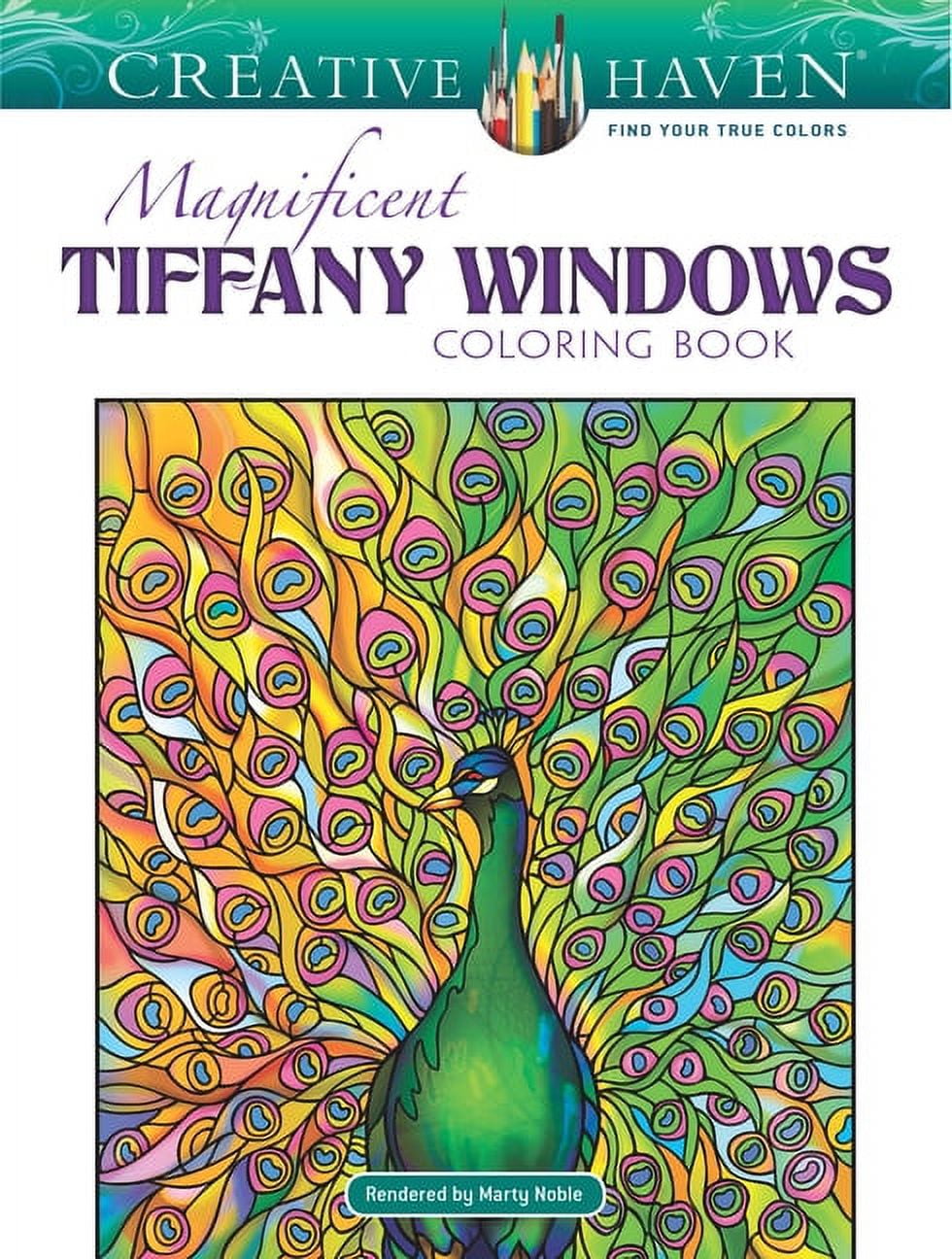 Adult Coloring Books: Art & Design Creative Haven Magnificent Tiffany ...