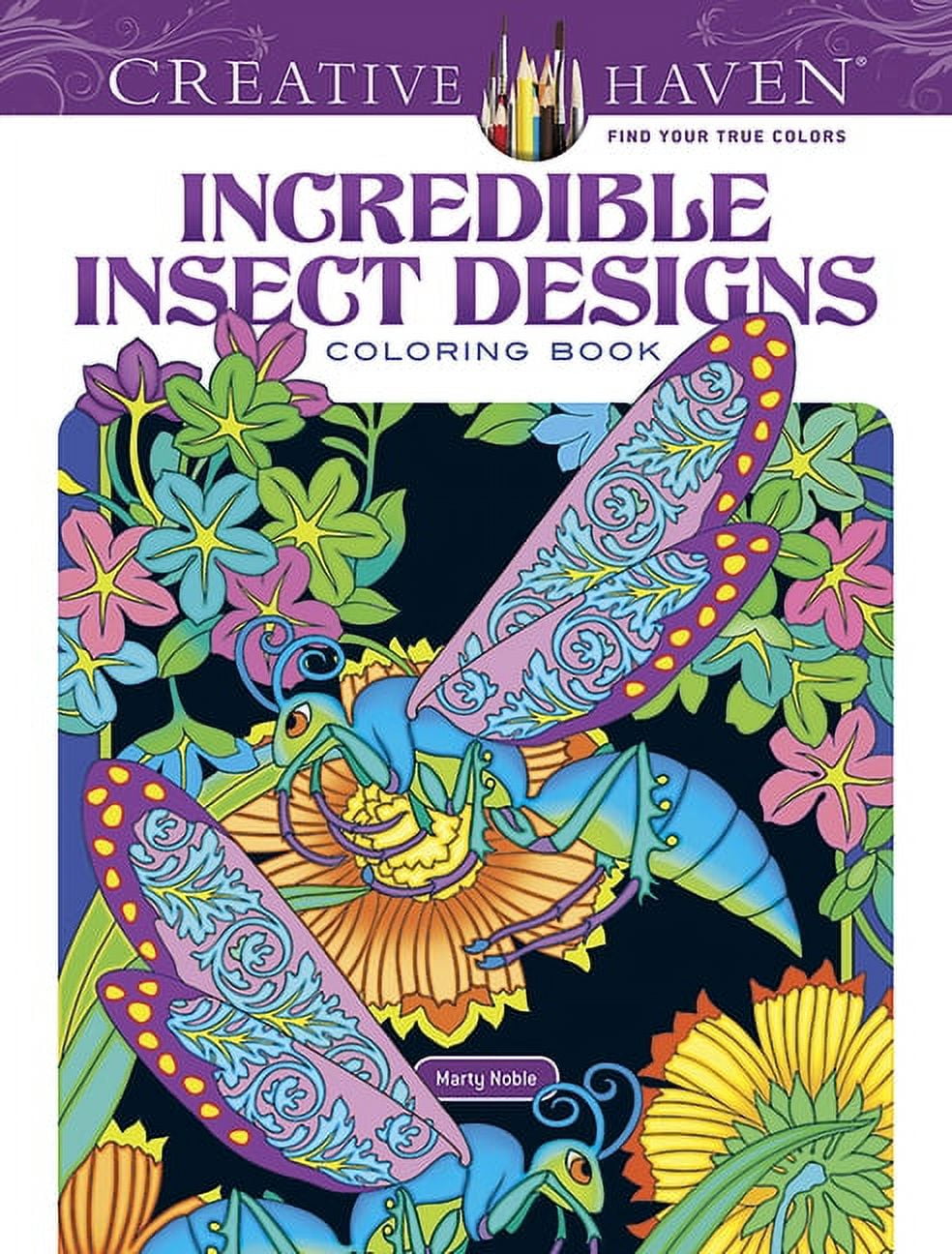 Adult Coloring Books: Insects Incredible Insect Designs Coloring Book ...