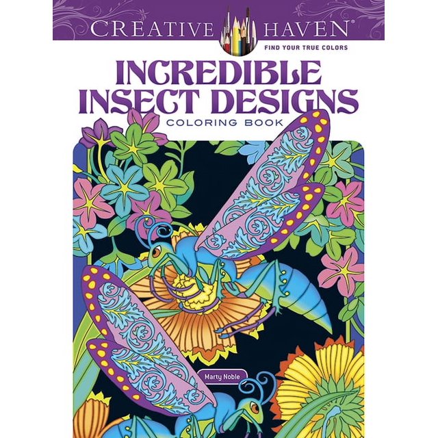 Adult Coloring Books: Insects Incredible Insect Designs Coloring Book ...