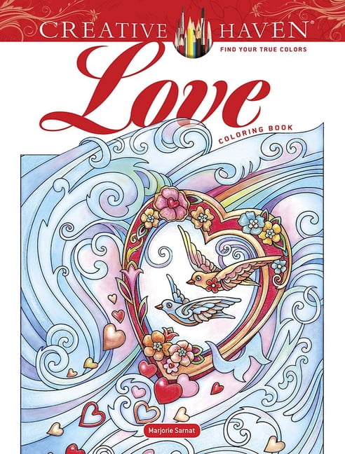 Adult Coloring Books: Love & Romance Creative Haven Love Coloring Book ...