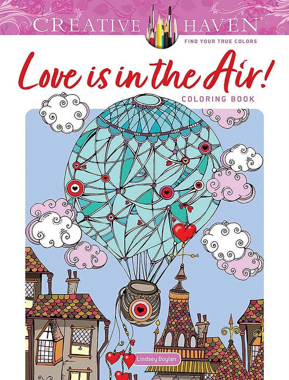 Adult Coloring Books: Love & Romance Creative Haven Love Is in the Air ...