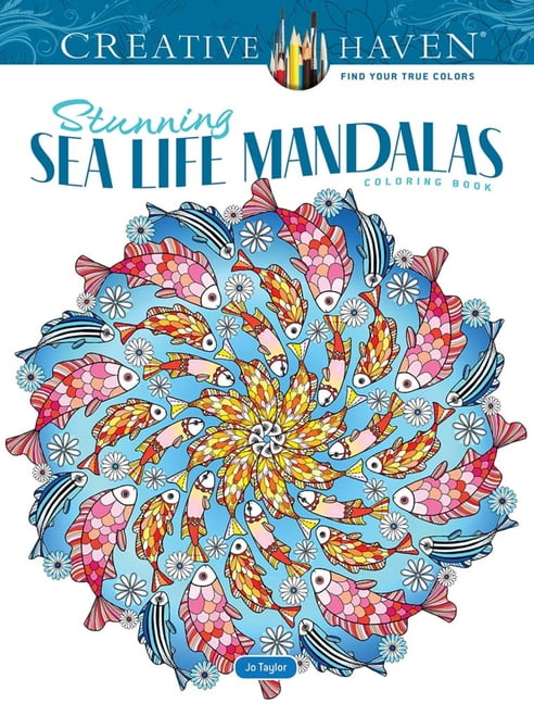 Adult Coloring Books: Mandalas Creative Haven Stunning Sea Life ...