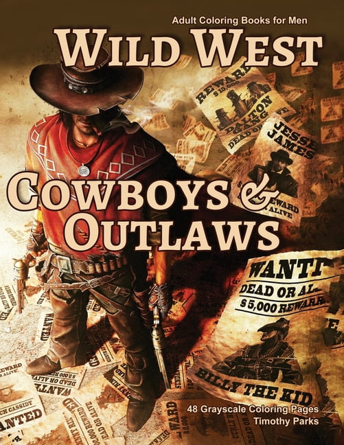 Cowboy Scene Coloring Page