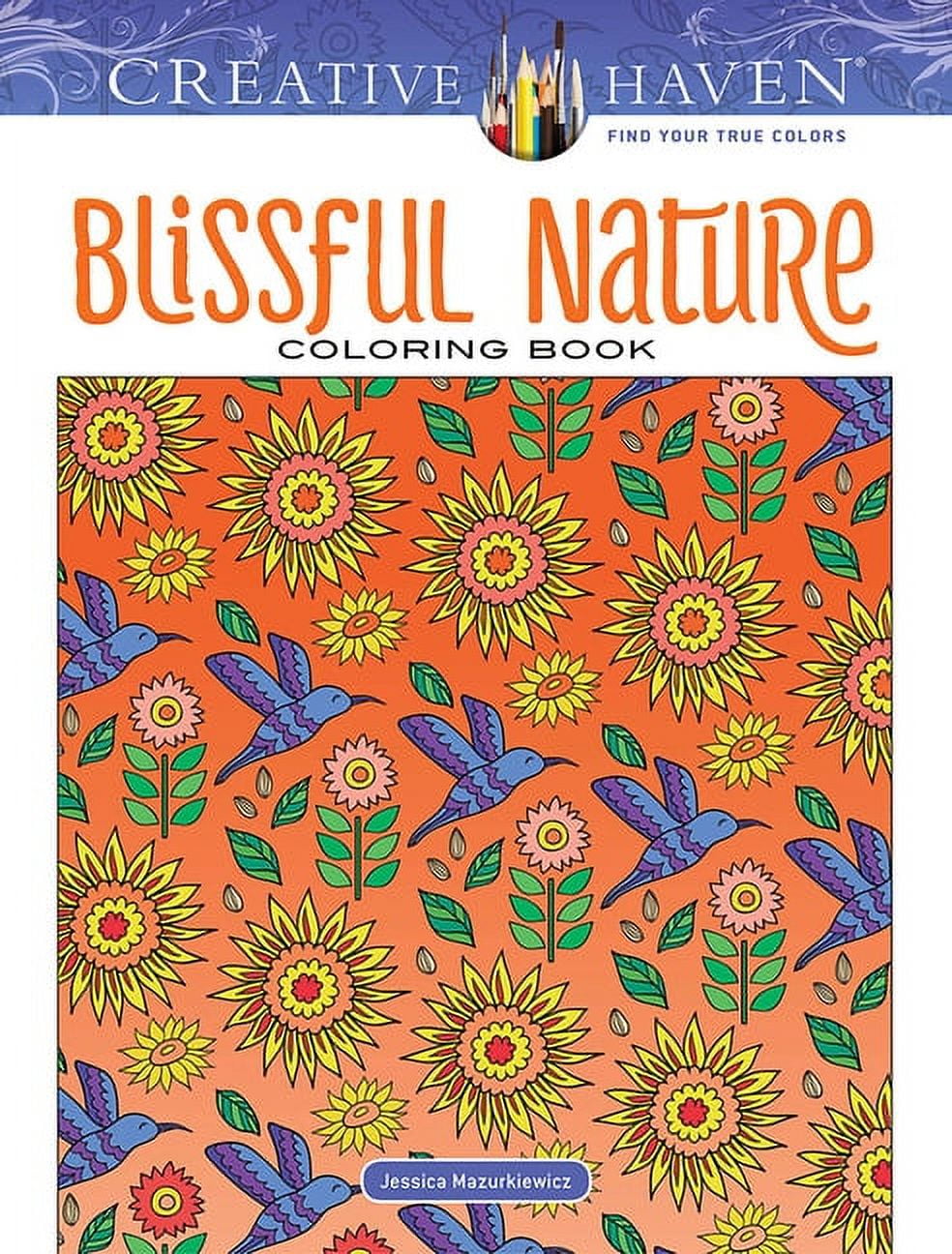 Adult Coloring Books: Nature Creative Haven Blissful Nature Coloring ...