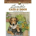 Adult Coloring Books: Pets Creative Haven Lovable Cats and Dogs ...