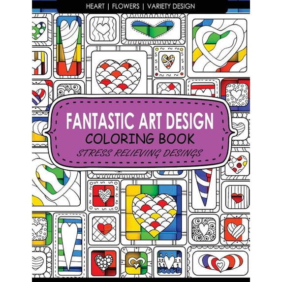 Adult Coloring Books Stress Relieving: Fantastic Art Design Coloring ...