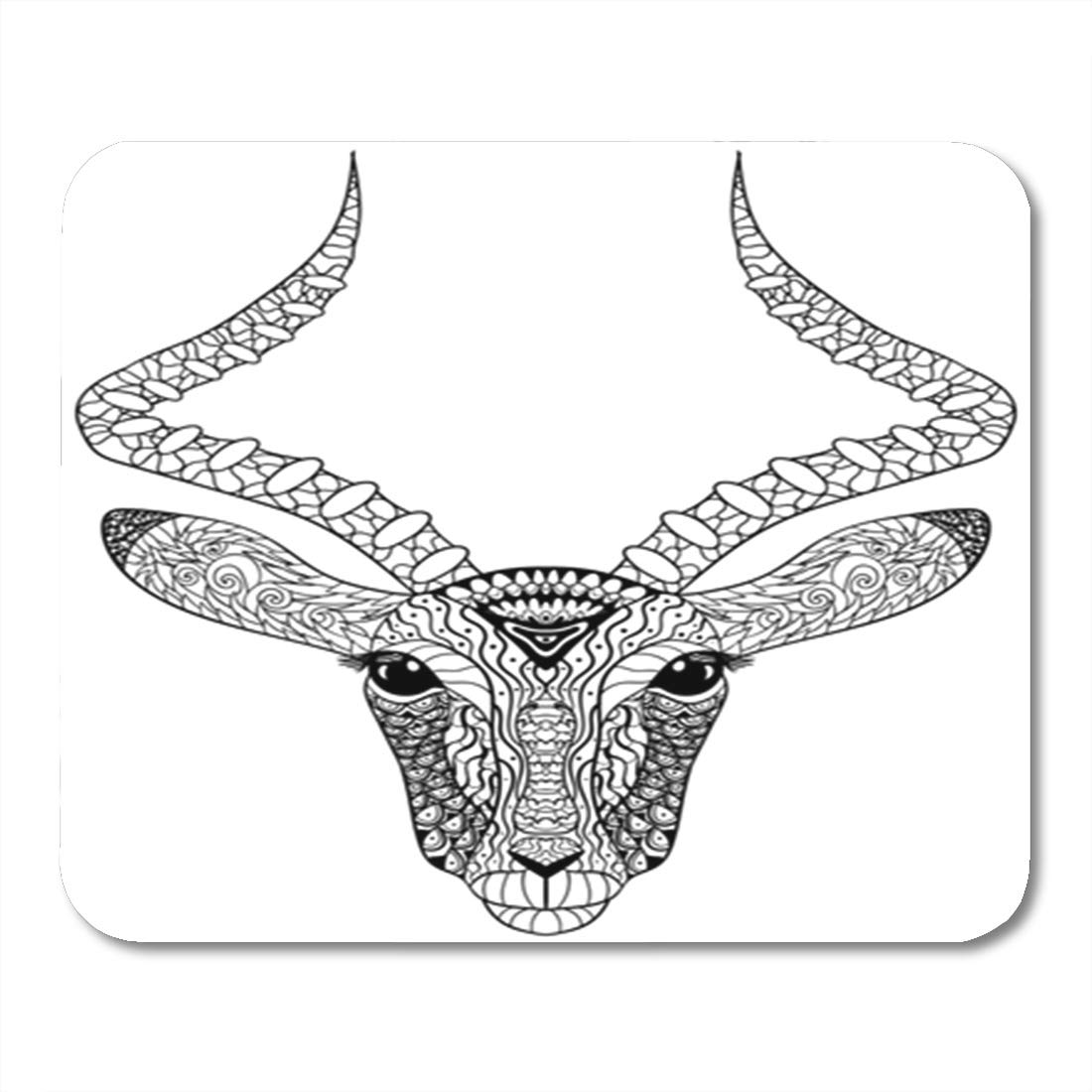 Adult Coloring Page for Antistress Therapy Head of The Mousepad Mouse ...