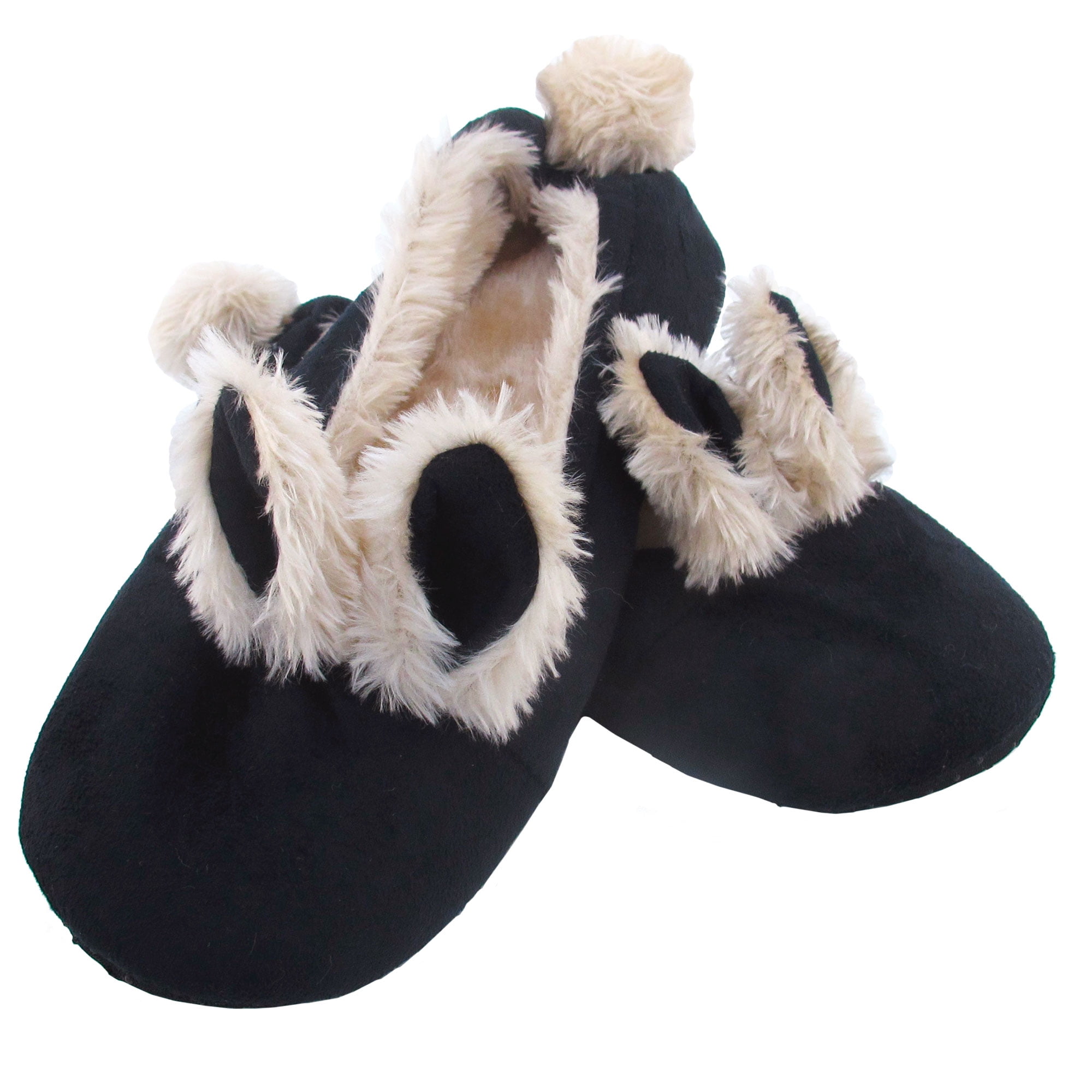 Adult Comfy Warm Fuzzy Rabbit Pompom NonSkid Home Slippers - 1 Pair ...