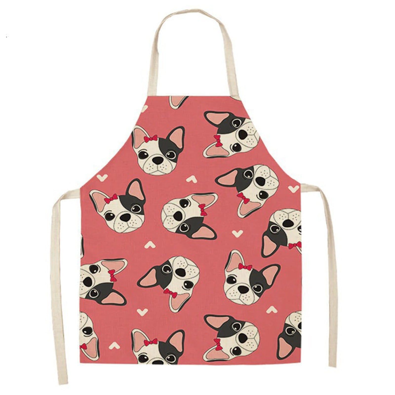 Adult Cotton And Linen Apron Animal Series Printed Apron Household ...