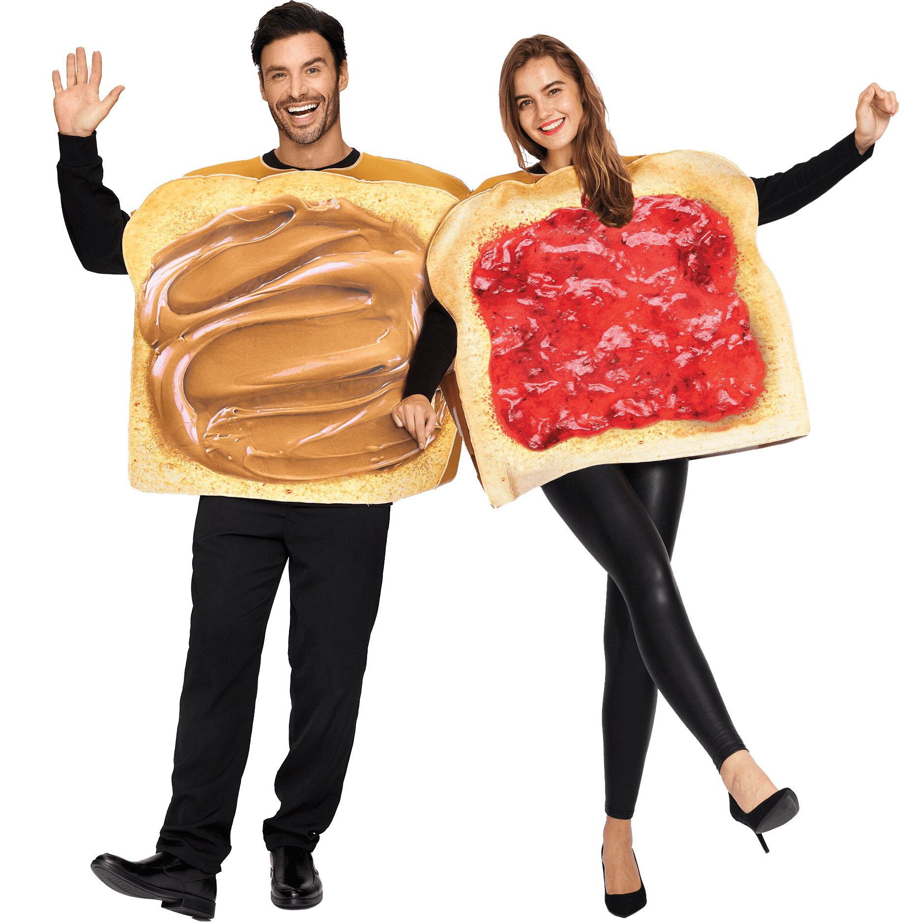 Joyin Couple Costume For Adult Peanut Butter And Jelly Funny Food Costume For Halloween Party