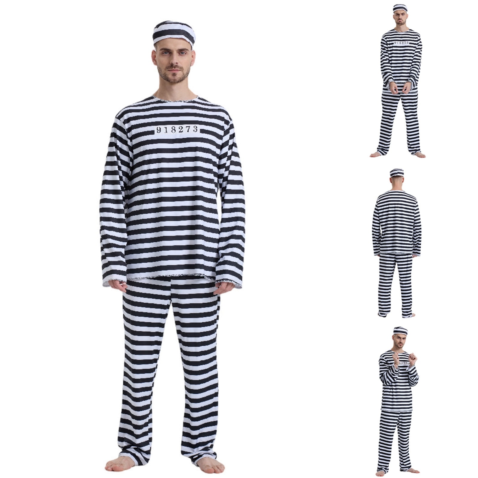 Adult Couples Prisoner Jail Inmate Outfit Stage Performances Roleplay ...