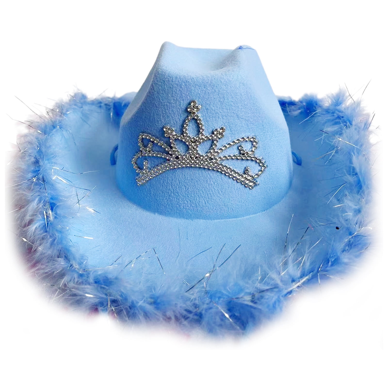Adult Cowboy Hats with Plush Trim Eye Catching Woman Cowgirl Hat Model ...