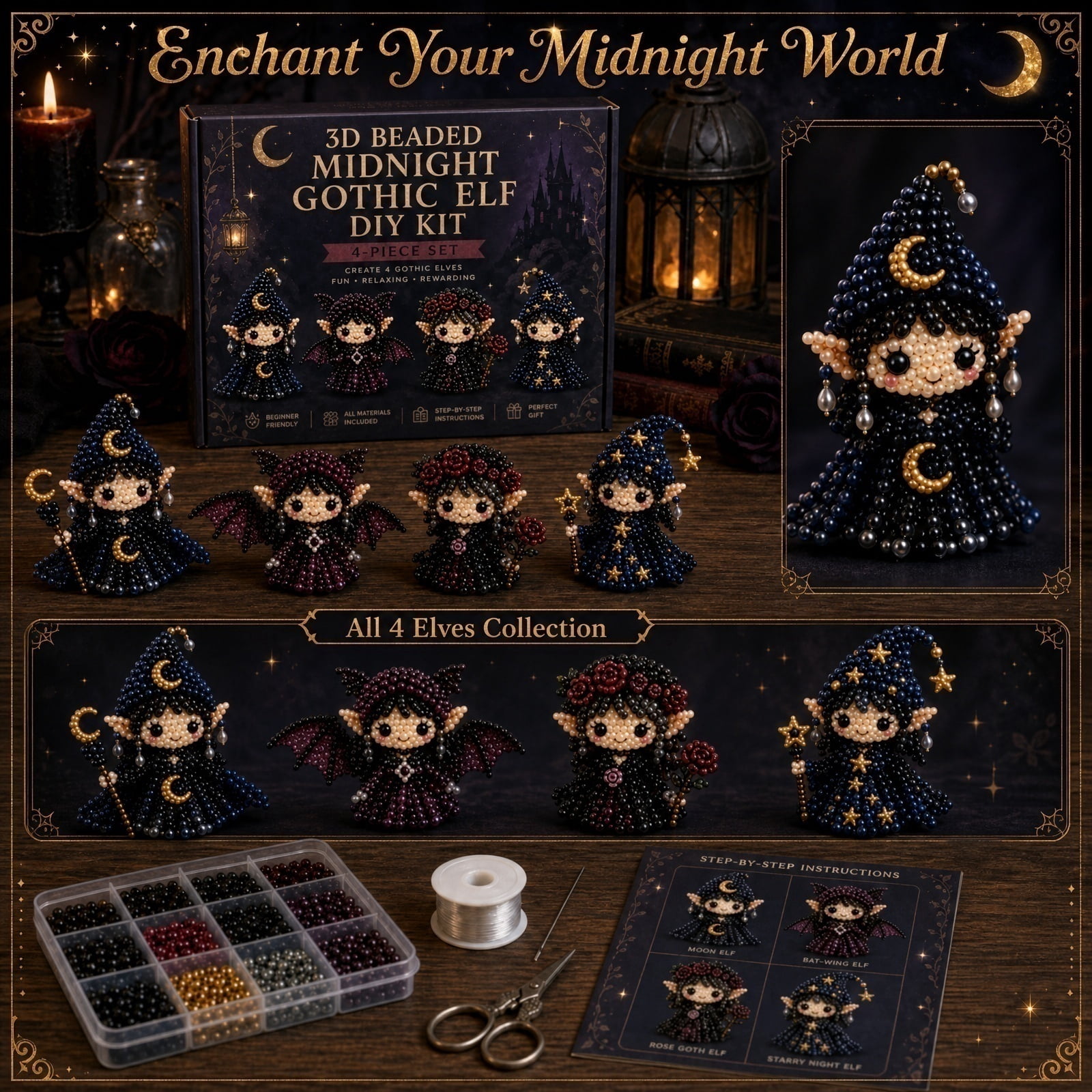Adult Craft Kit, Gothic Room Decor, Figurines Home Decor, Celestial ...