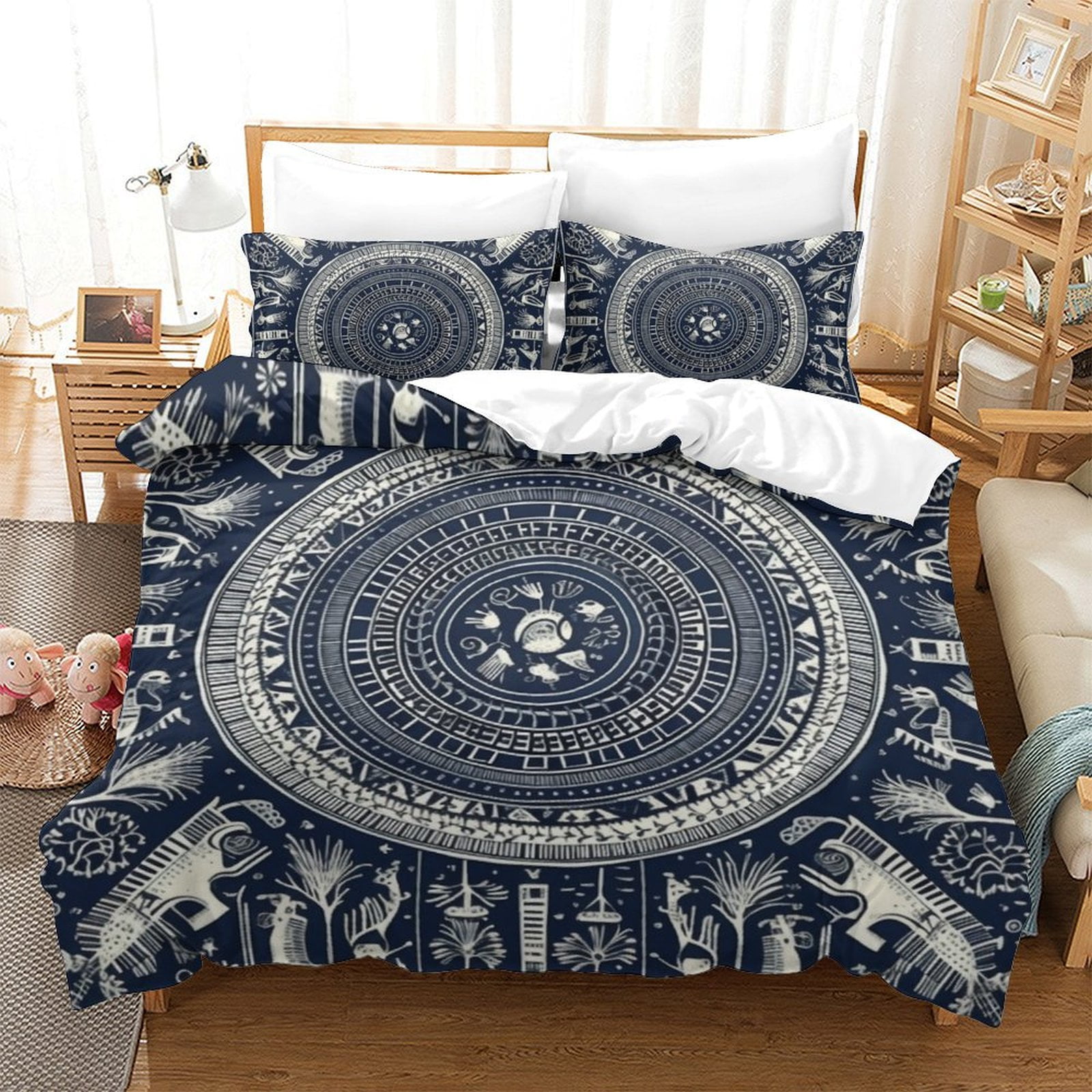 Adult Creative Bedding Set Primitive Elements Printed Bedspreads Duvet ...