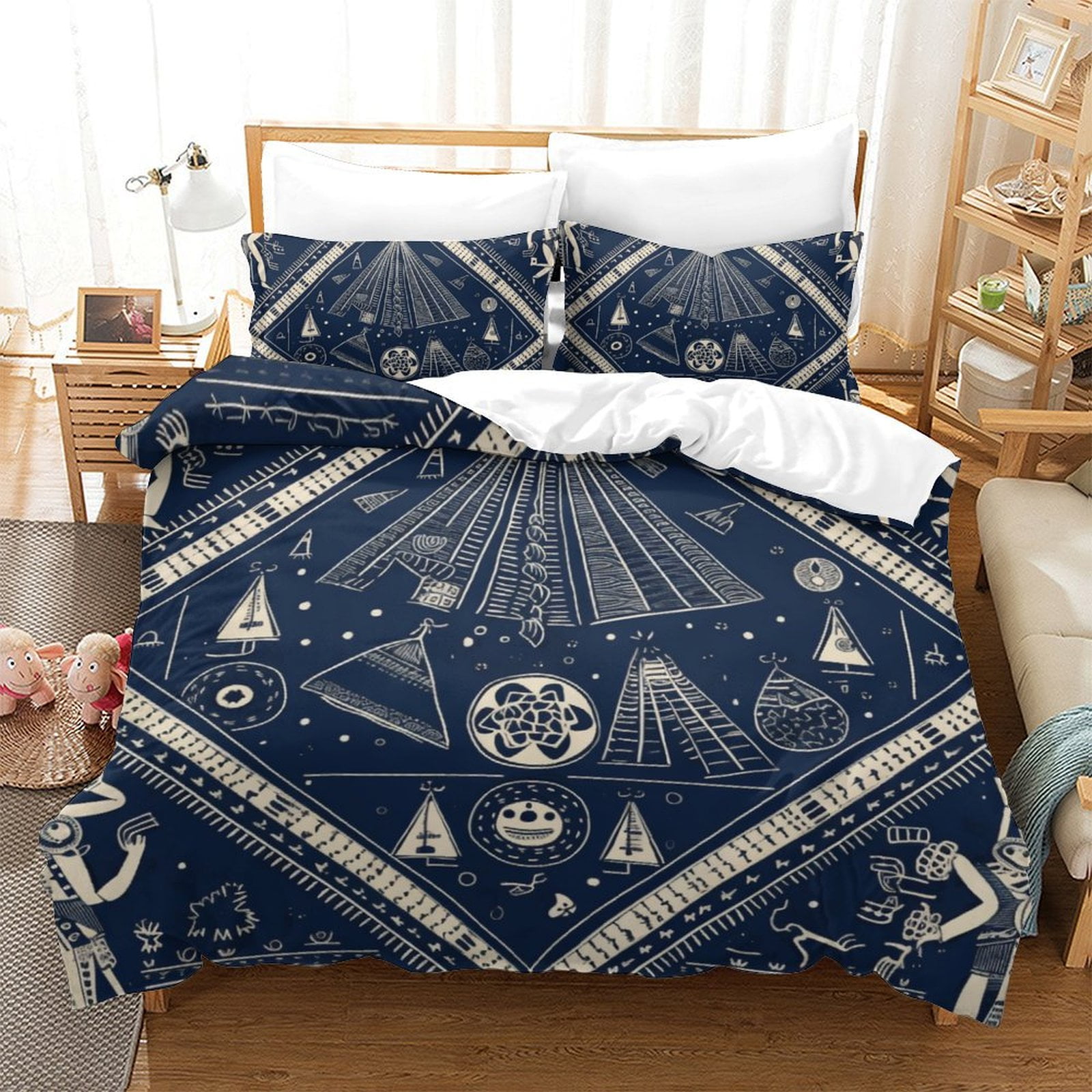 Adult Creative Bedding Set Primitive Elements Printed Bedspreads Duvet ...