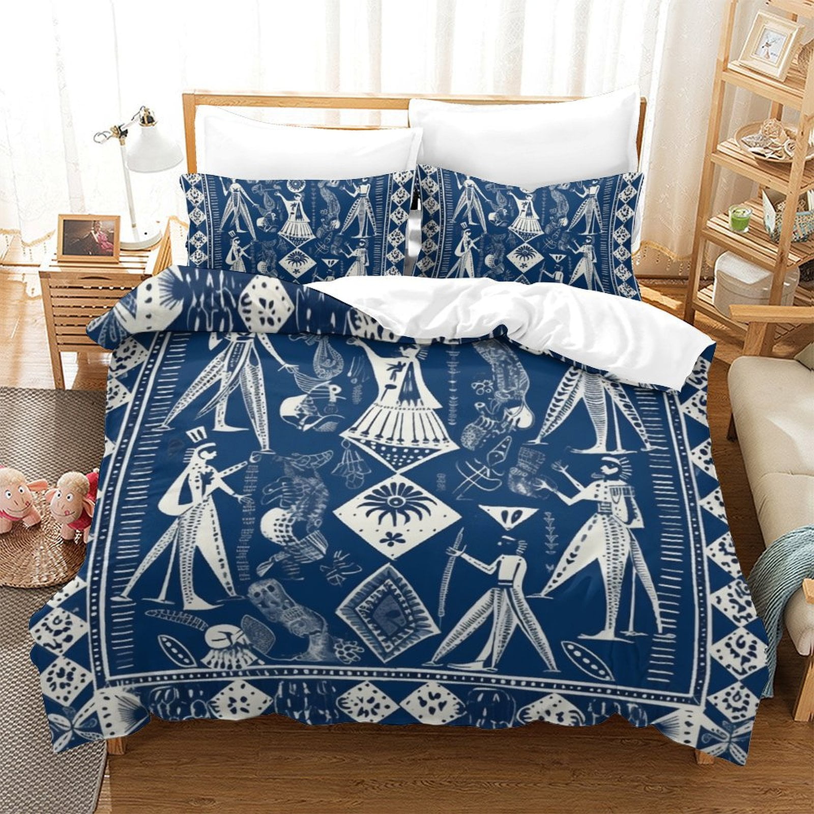 Adult Creative Bedding Set Primitive Elements Printed Bedspreads Duvet ...