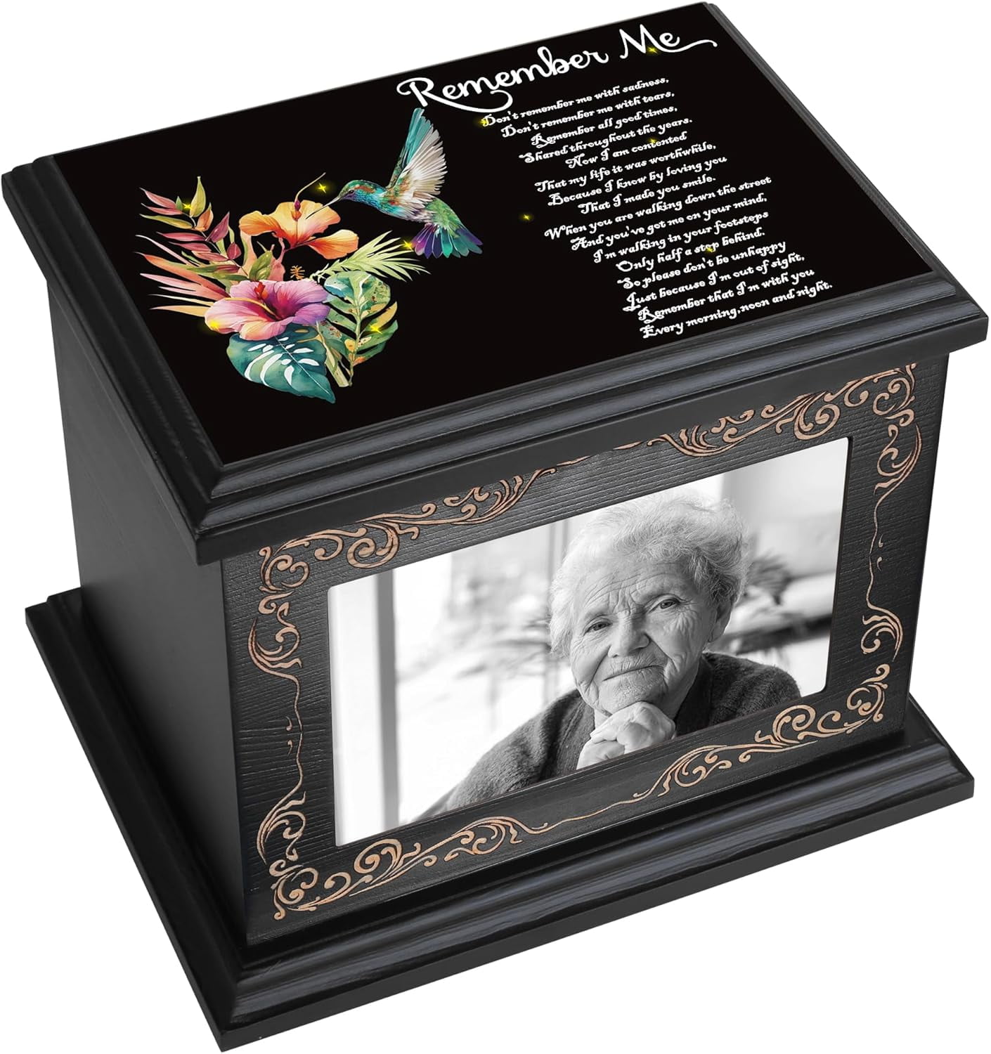 Adult Cremation Urns for Human Ashes, Wooden Box and Casket for Men and ...