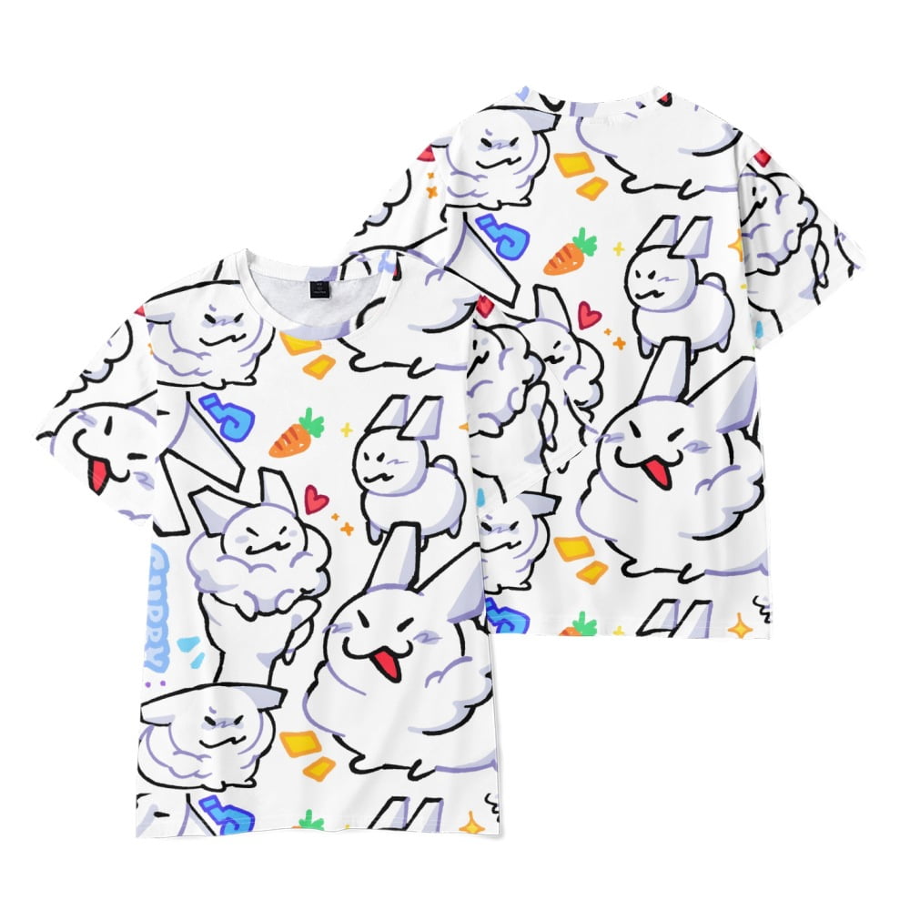 Adult Forsaken Gubby T-Shirt Men Funny Cute Rabbit Gubby 3D Figure ...
