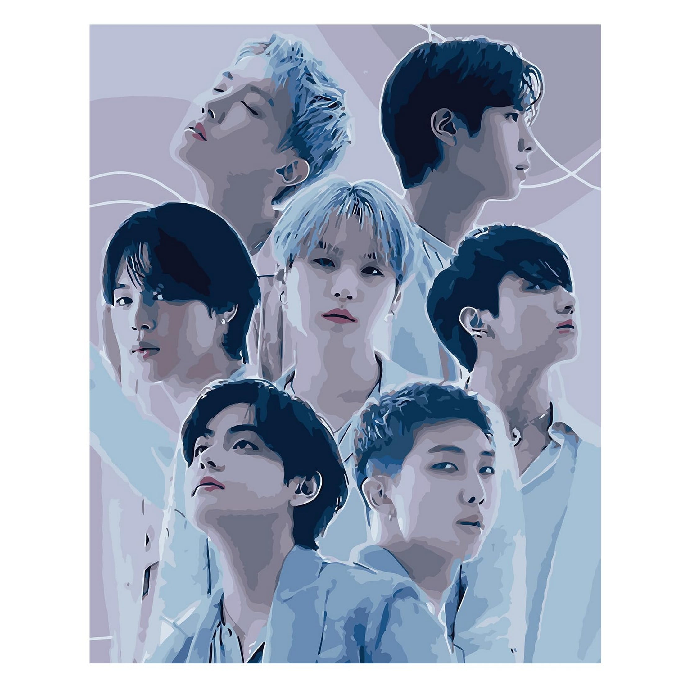 Adult DIY 5D Diamond Painting Kit, BTS Series Art Round Diamond, Full ...