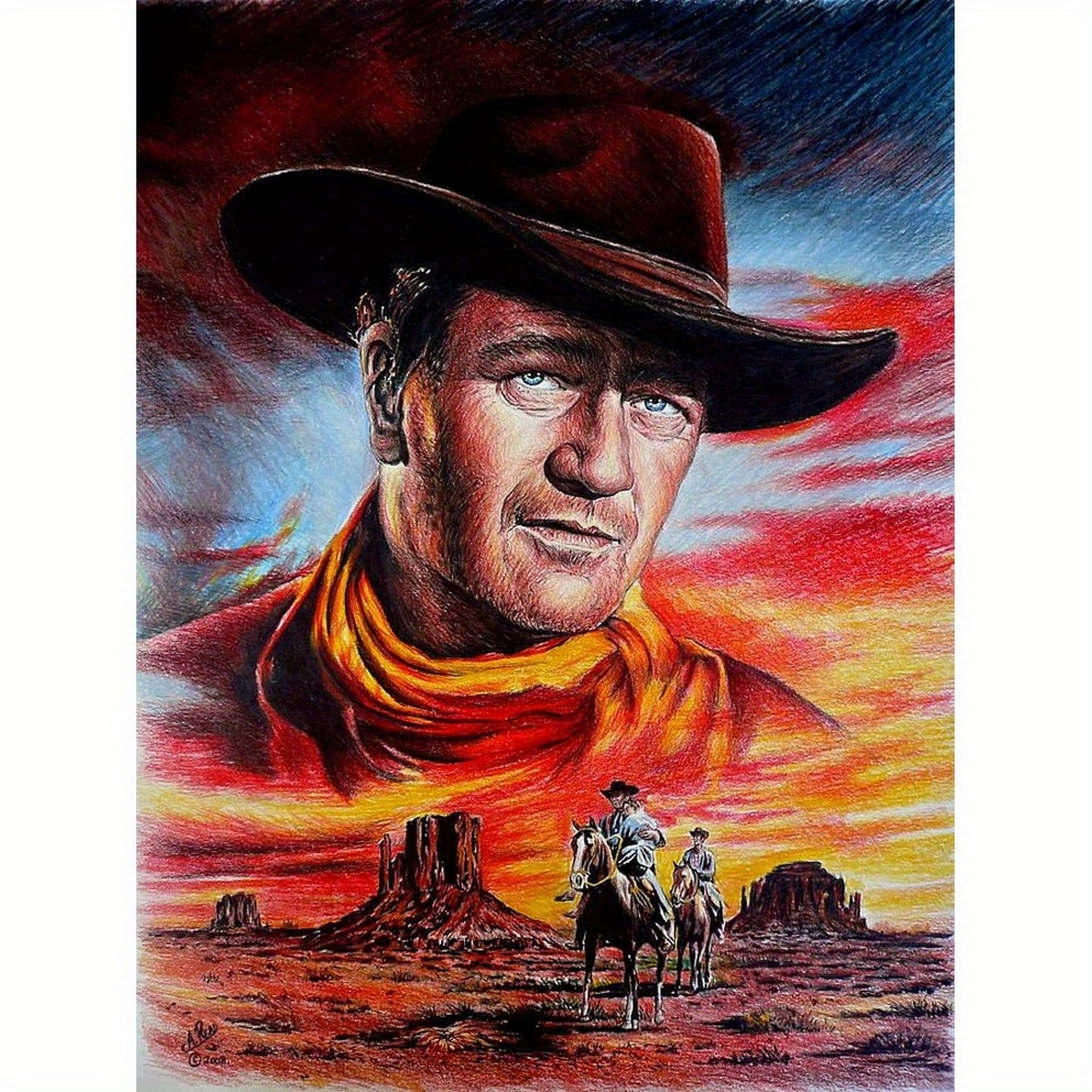 Adult DIY 5D Diamond Painting Kit, John Wayne Series Art Round Diamond ...