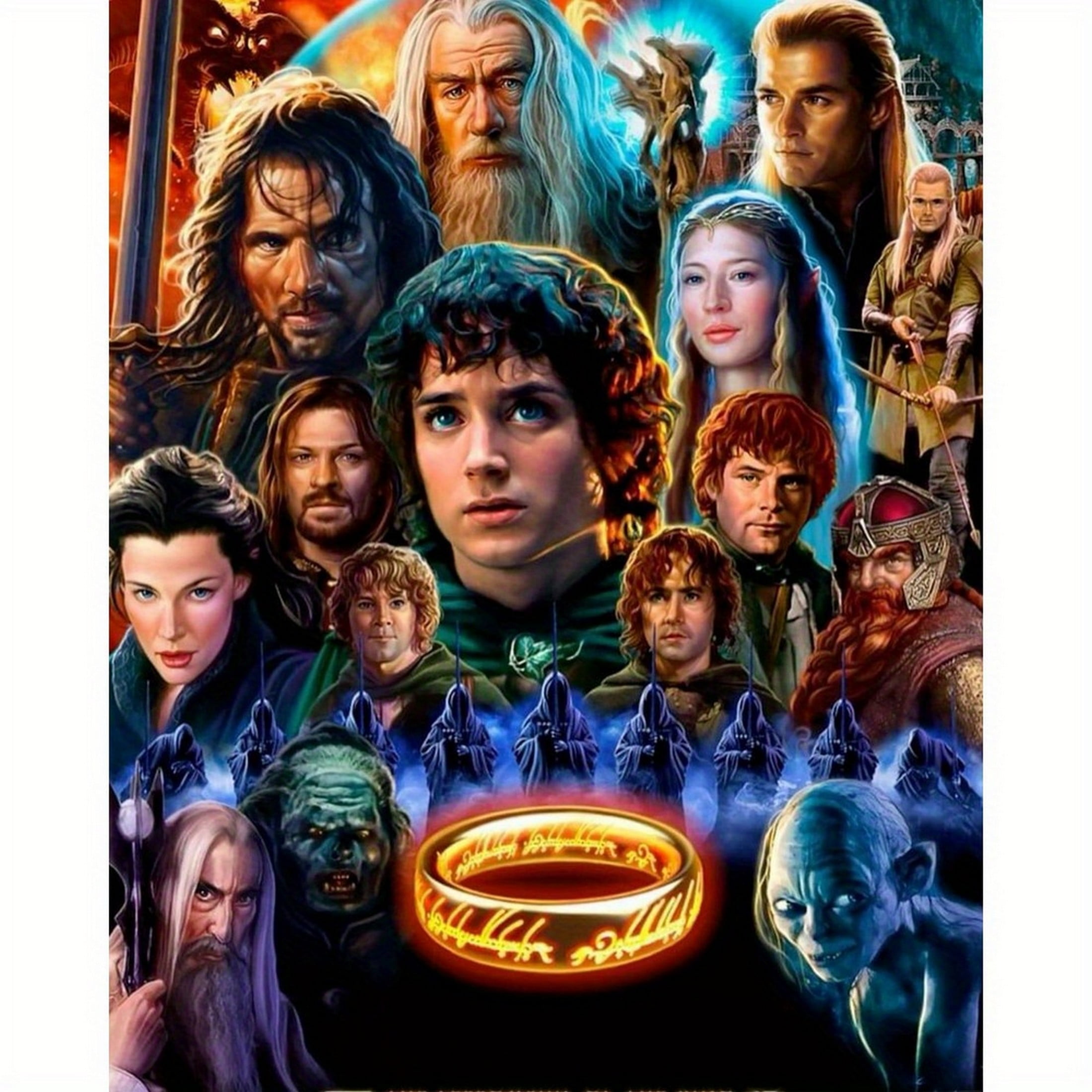 Adult DIY 5D Diamond Painting Kit, Lord of the Rings Series Art Round ...