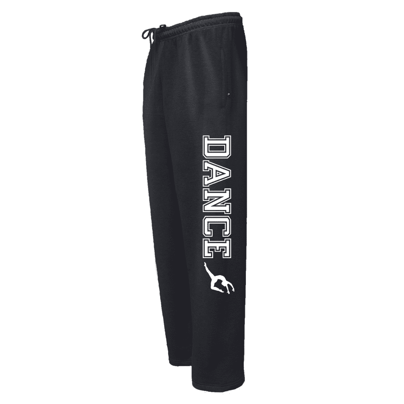 Adult Dance Black Sweatpants (White, Adult Small) - Walmart.com