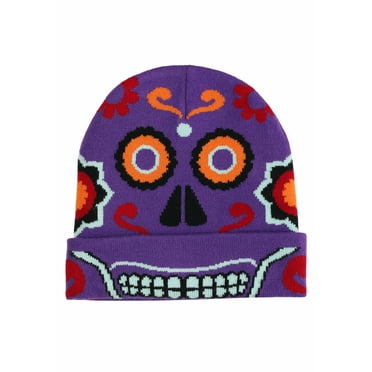 8 inch Studded Rhinestone Red Skull Beanie - Walmart.com