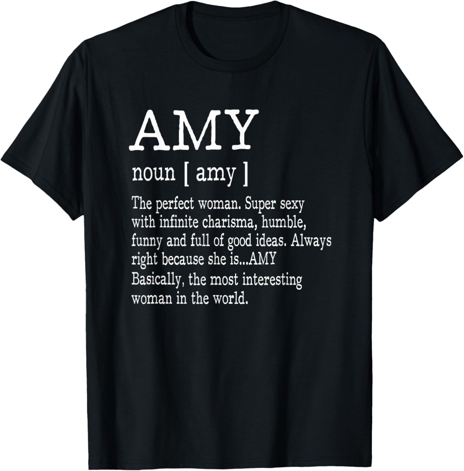 Adult Definition - First Name Amy - Ladies T-Shirt Funny - Walmart.com