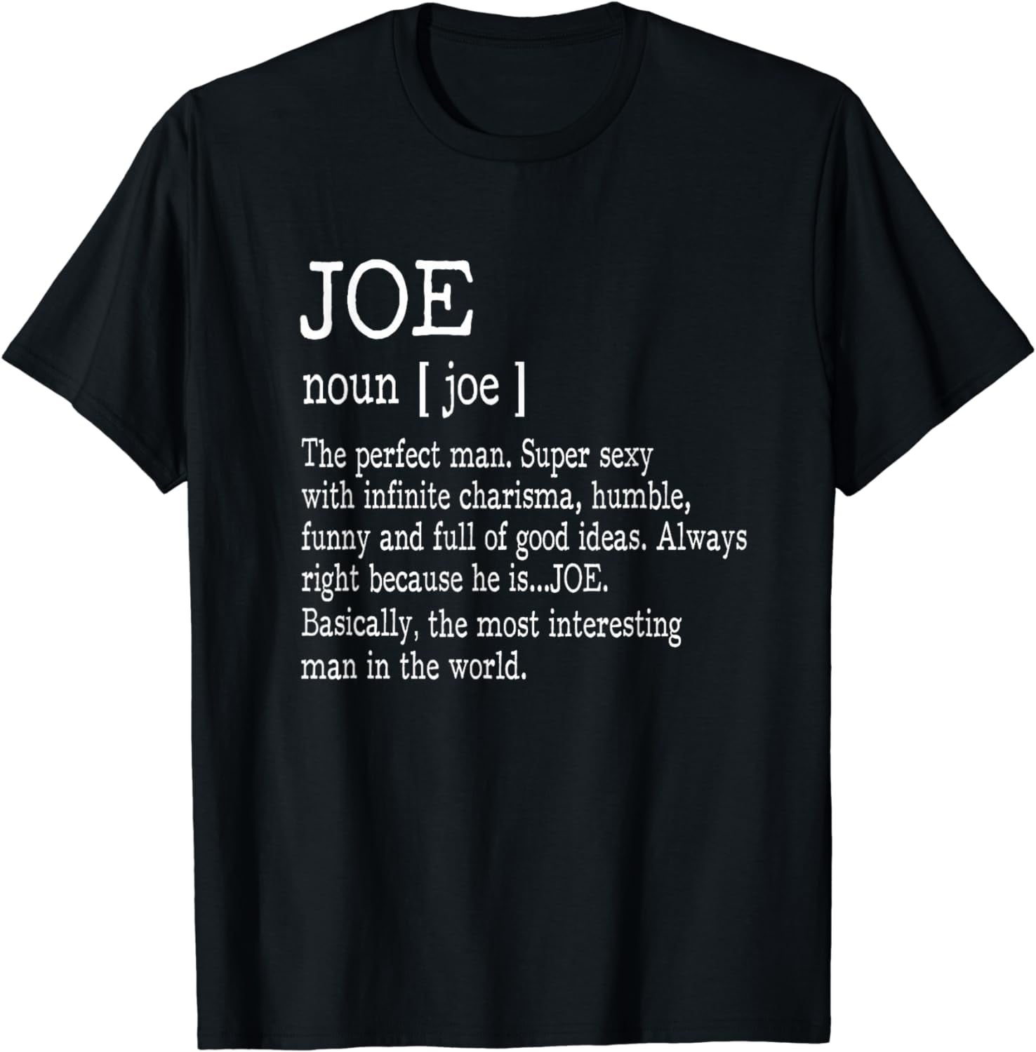 Adult Definition - First Name Joe Men T-Shirt Funny - Walmart.com