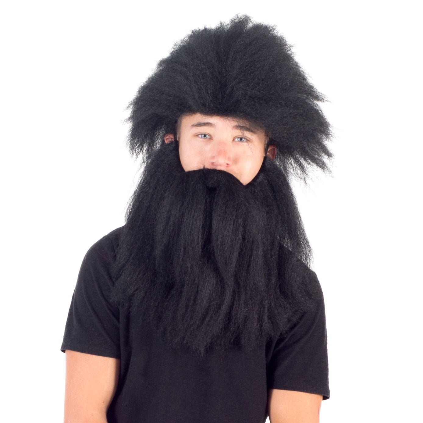 Adult Deluxe Prehistoric Cave Man Long Hair Wig and Beard Cosplay ...