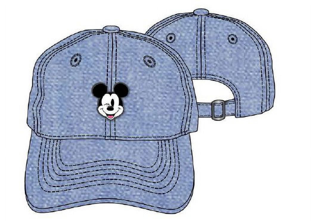 Adult Denim Mickey Head Winking - Walmart.com