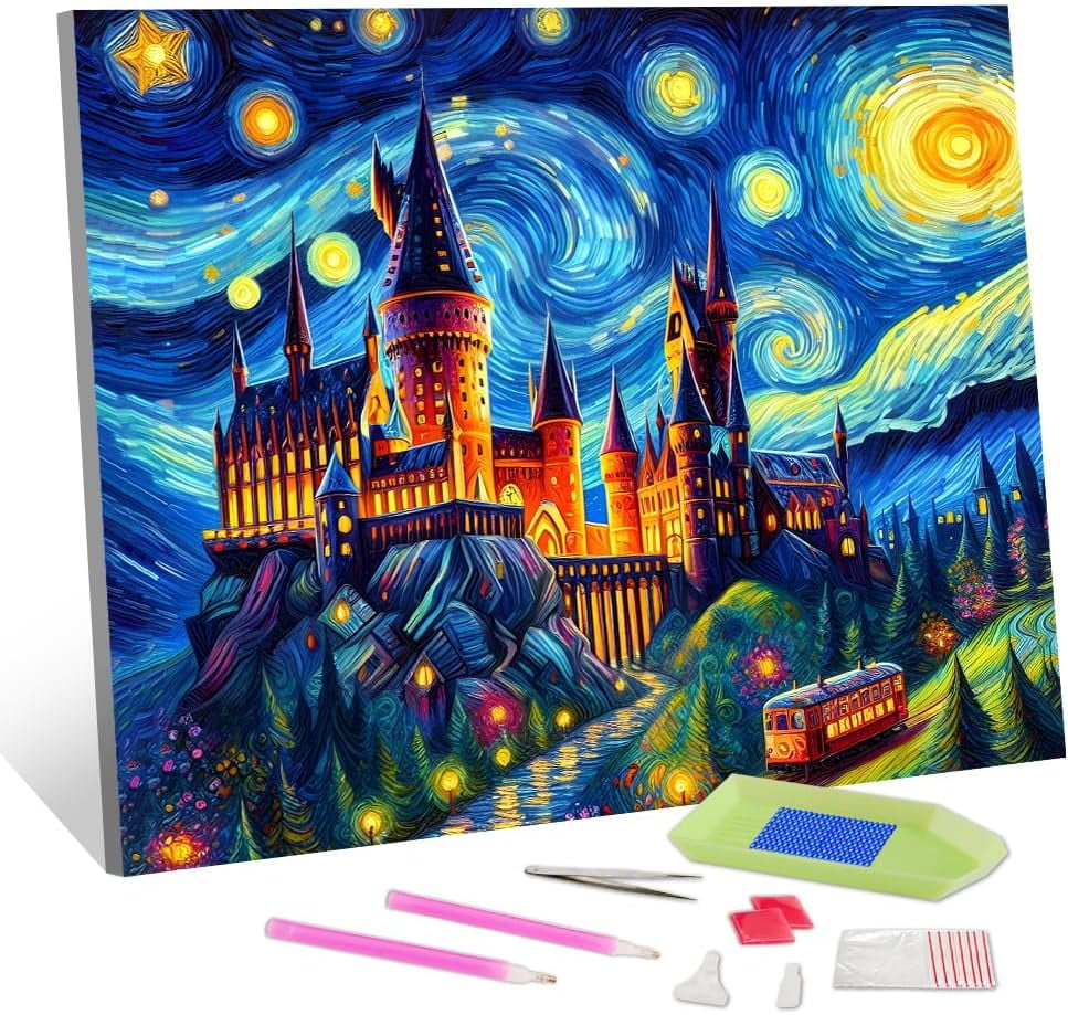 Adult Diamond Art Set, Skull, 5D Full Diamond Round Diamond Art ...