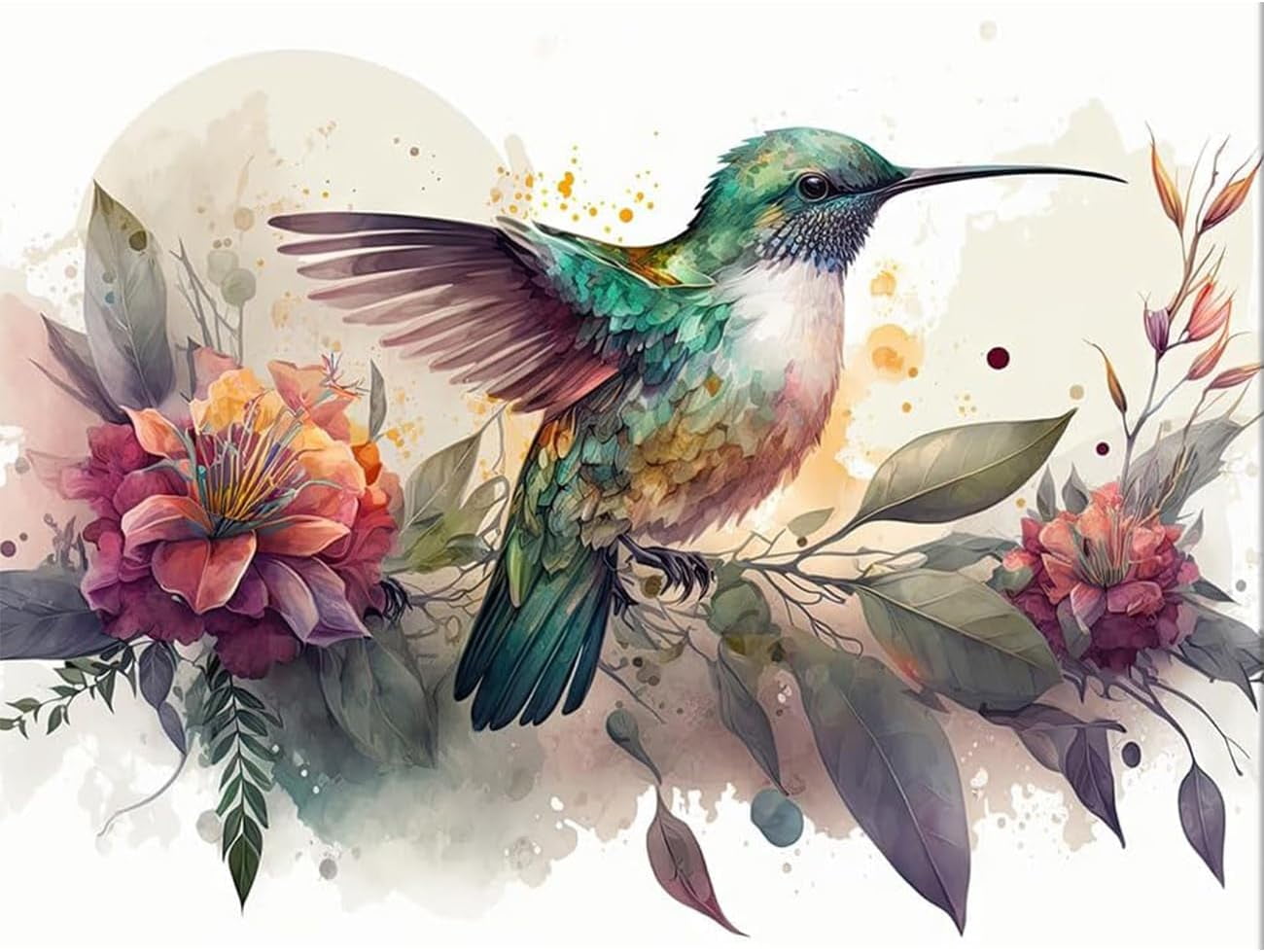 Adult Diamond Painting Set - 5D Diamond Art Set "Hummingbird", Suitable ...