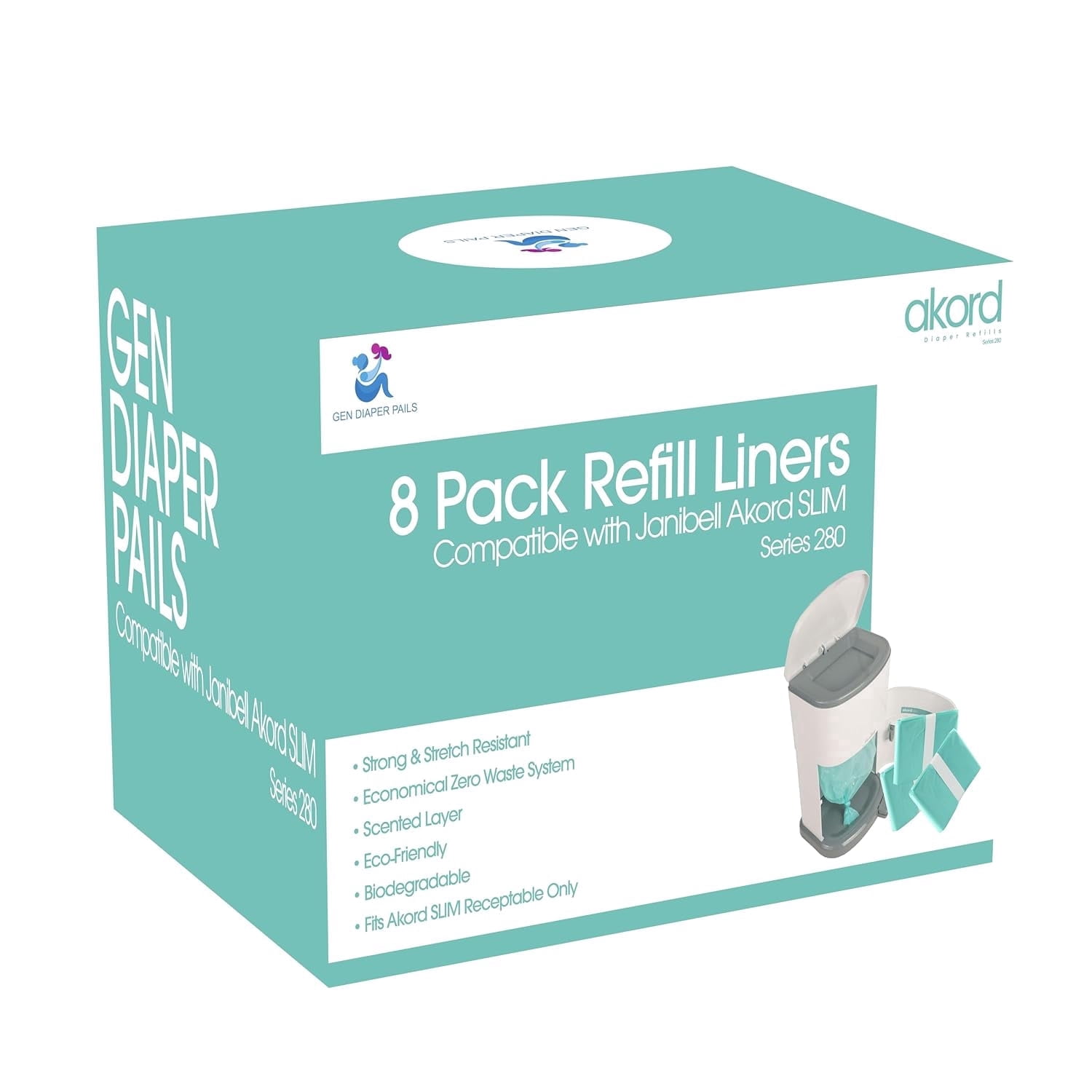 Adult Diaper Pail Liner Refills, 8 Pack – Compatible with Janibell ...