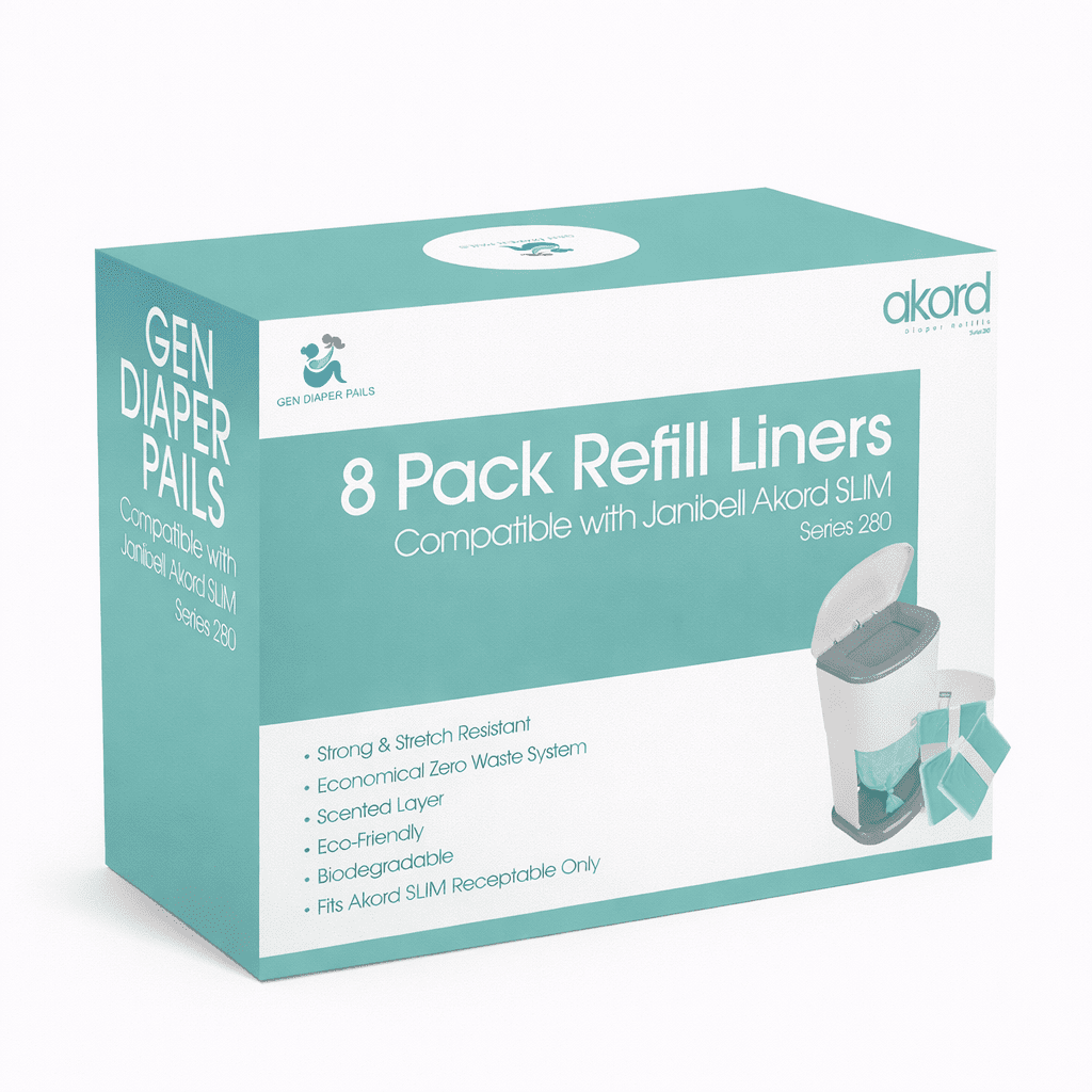 Adult Diaper Pail Liner Refills, 8 Pack – Compatible with Janibell ...