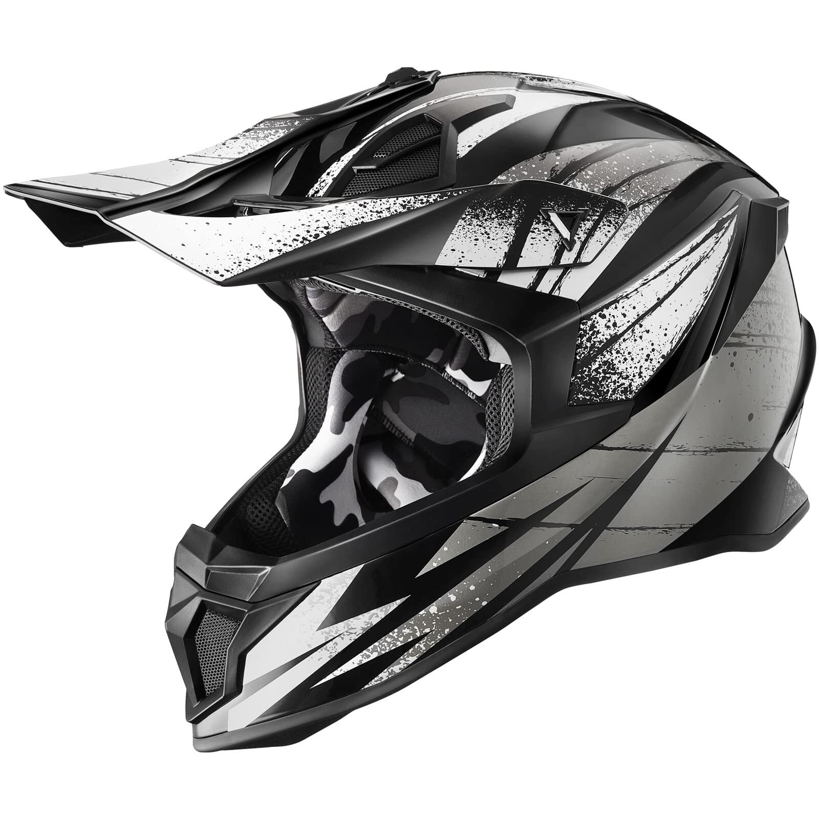 Adult Dirt Bike Fiberglass Helmet Lightweight Motocross ATV Full Face ...
