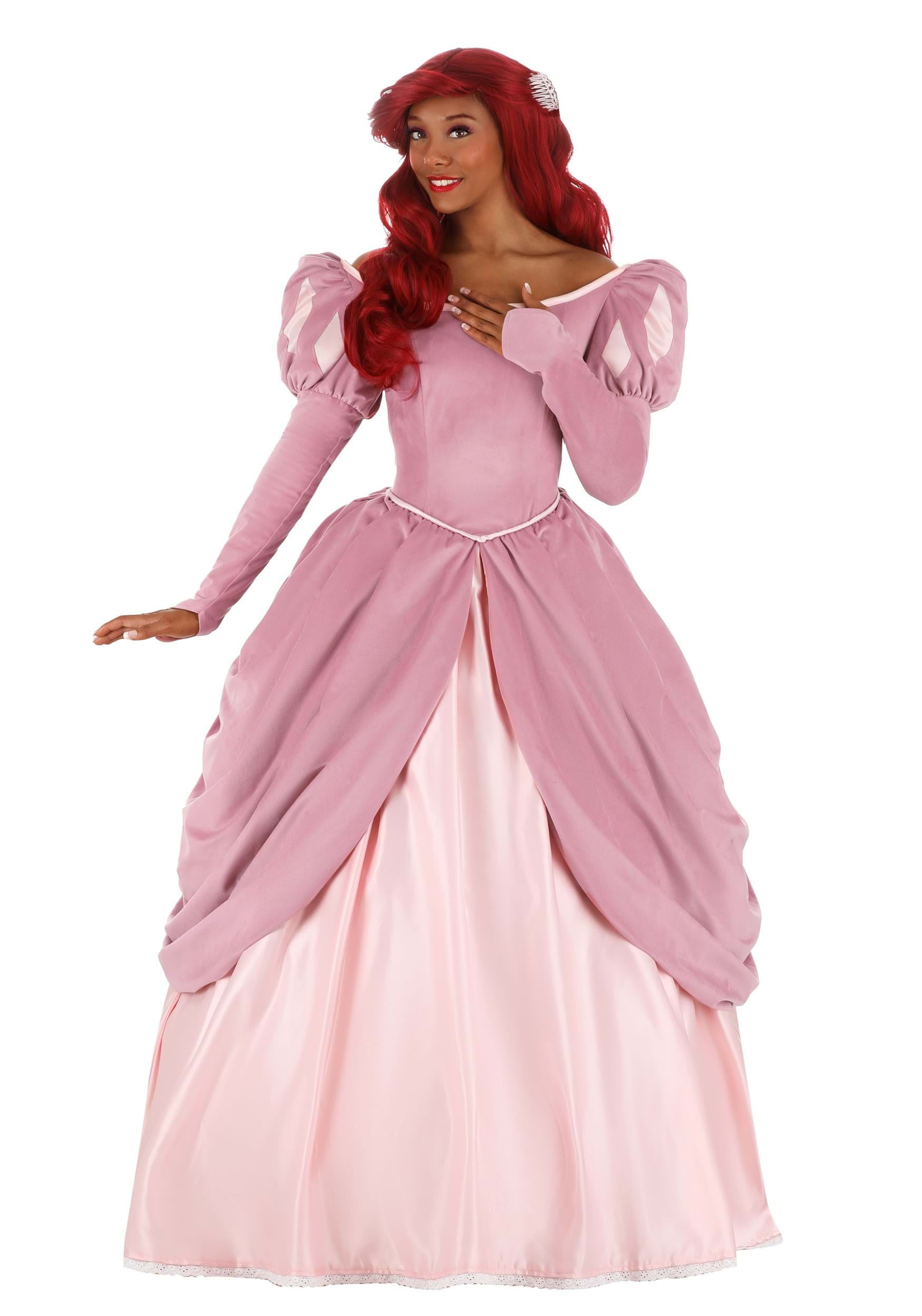 Adult Disney Pink Dress Ariel Costume - Walmart.com