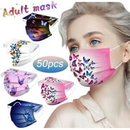 Disposable Face Mask - Pack of 50 Single Use Protective Masks With 3 ...