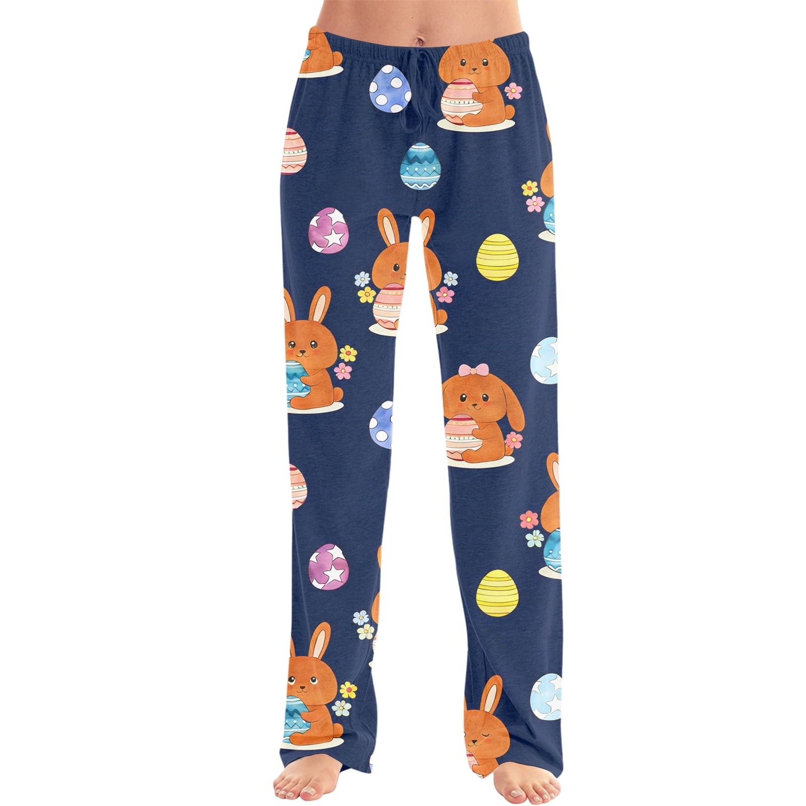 Adult Easter Pajamas Drawstring Stretch Waist Spring Pjs Funny Easter ...