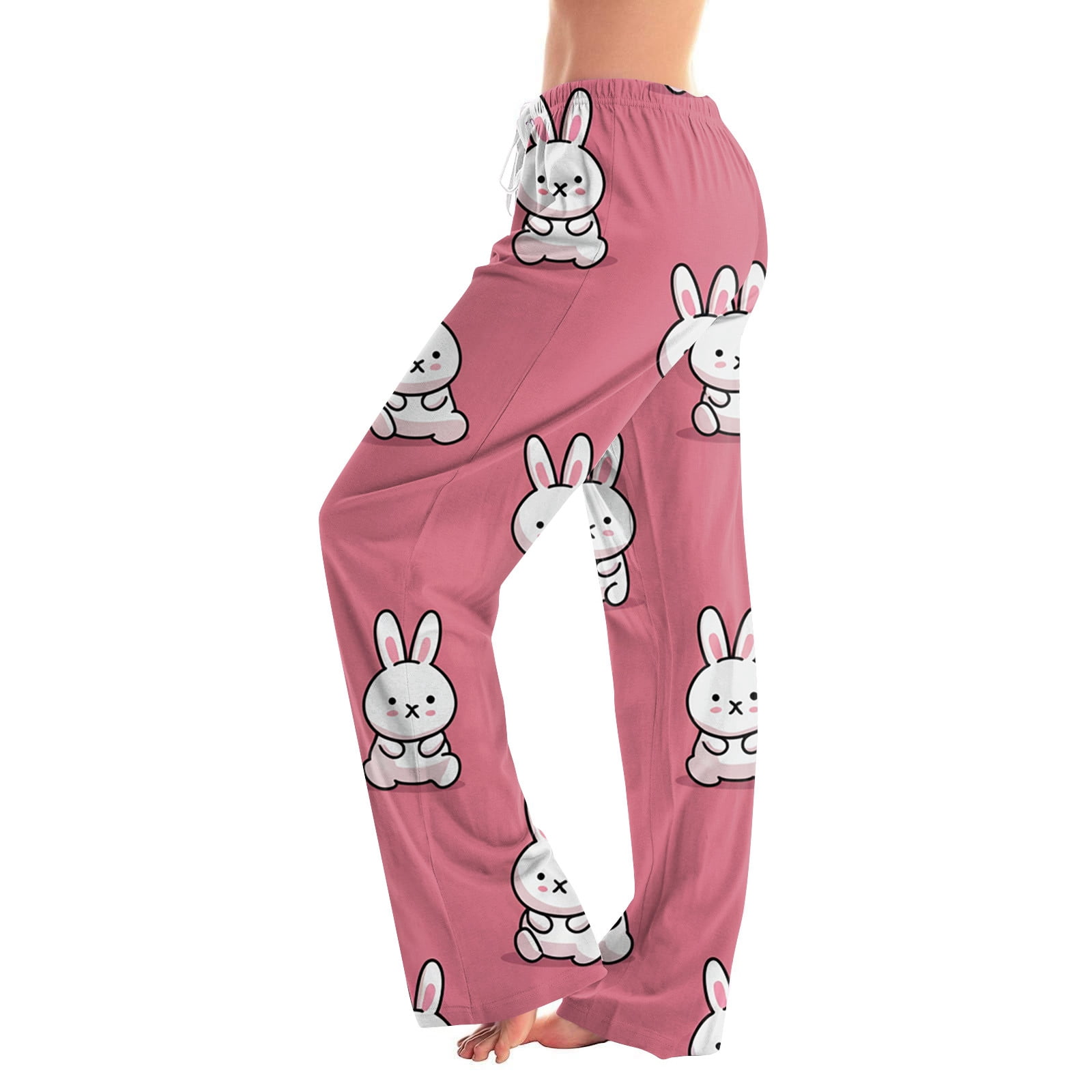 Adult Easter Pajamas Drawstring Stretch Waist Trendy Sleepwear Cute ...