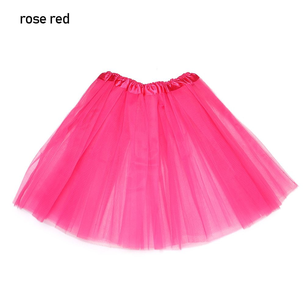 Adult Elastic Classic Party Puffy Skirts Lolita Petticoat Tutus Skirt Ballet Skirts ROSE RED ...