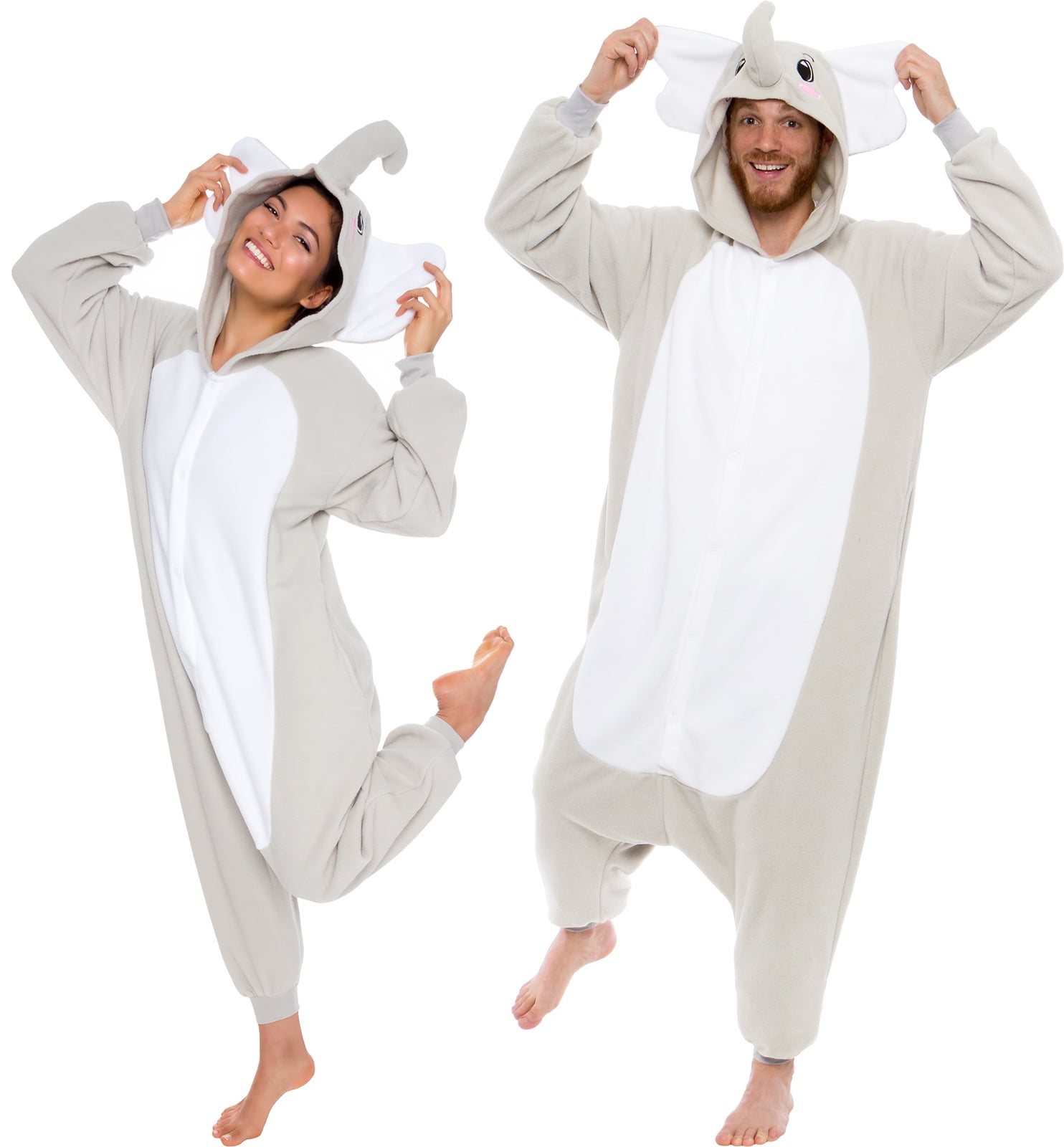 Adult Elephant Animal One Piece Unisex - Plush Cosplay Elephant Costume ...