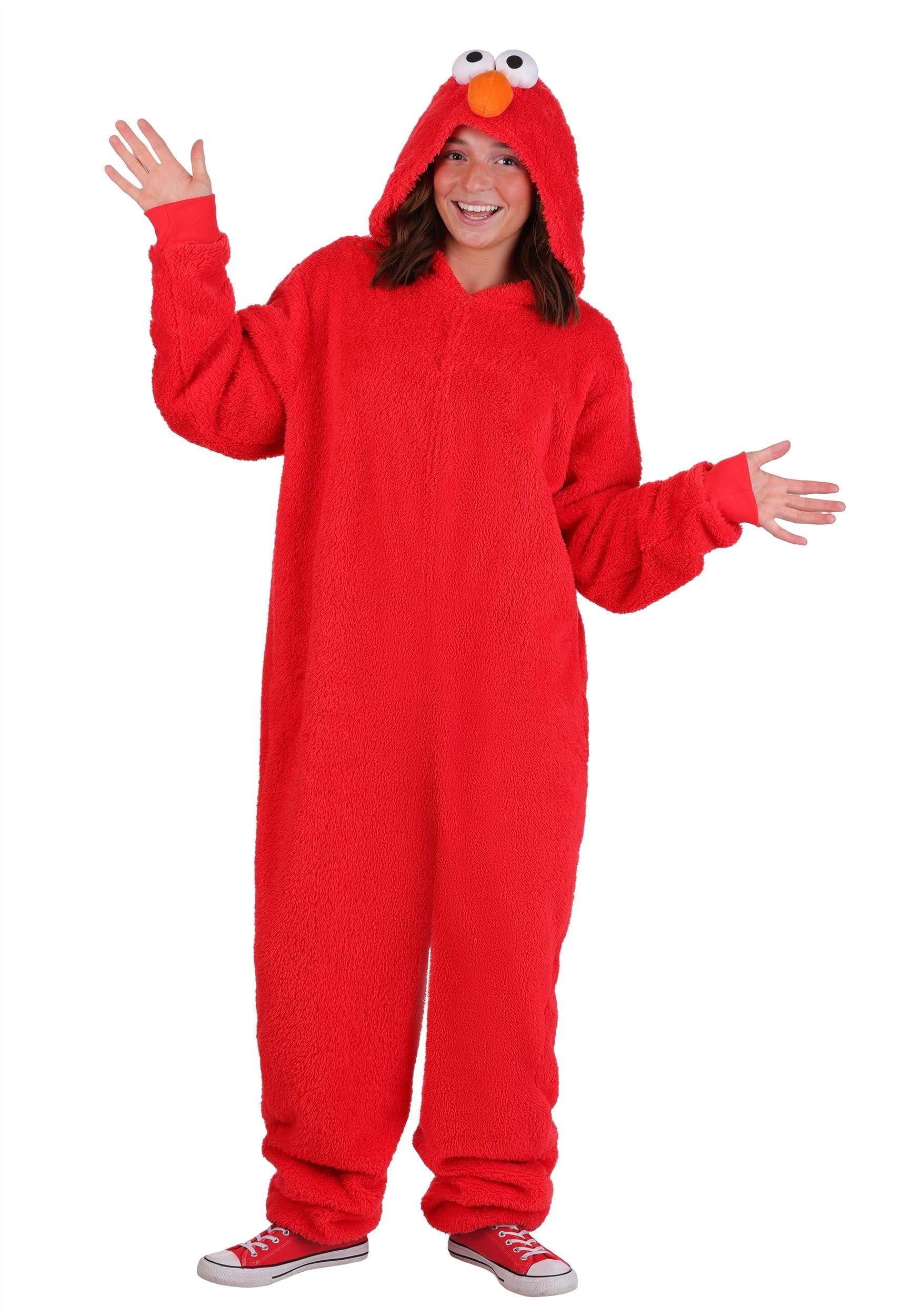 Adult Elmo Zip Costume Onesie - Walmart.com