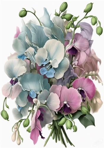Adult Entertainment Jigsaw Puzzle Botanical Style Jigsaw Sweet Pea ...