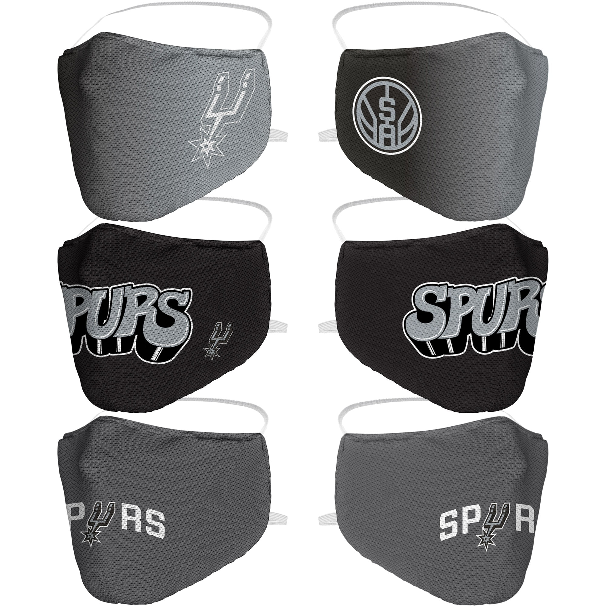 Adult Fanatics Branded San Antonio Spurs Team Logo Face Covering 3-Pack ...