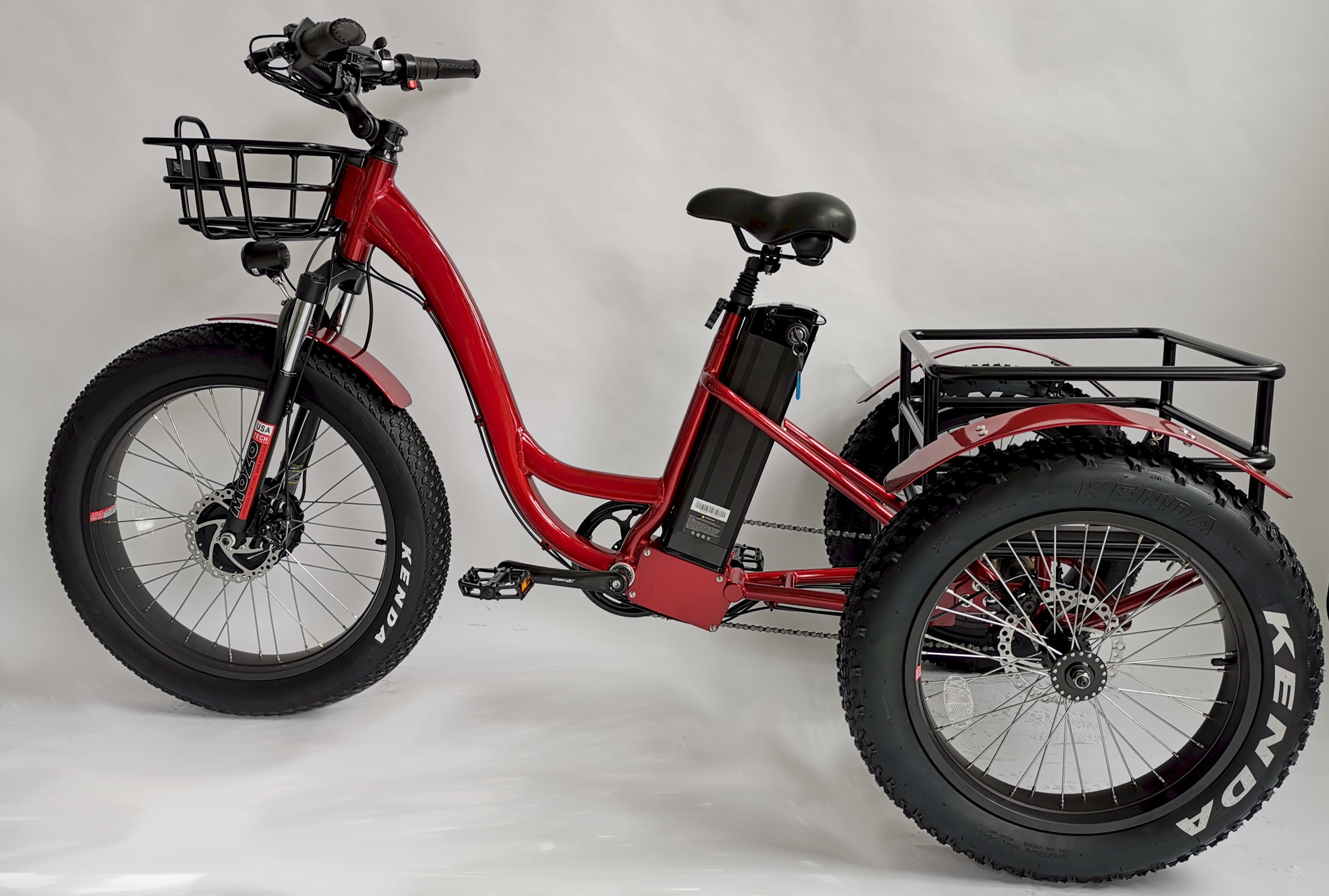 Adult Fat Tire 3 Wheel Bikes Tricycles 7 Speed Cruise Trike with ...