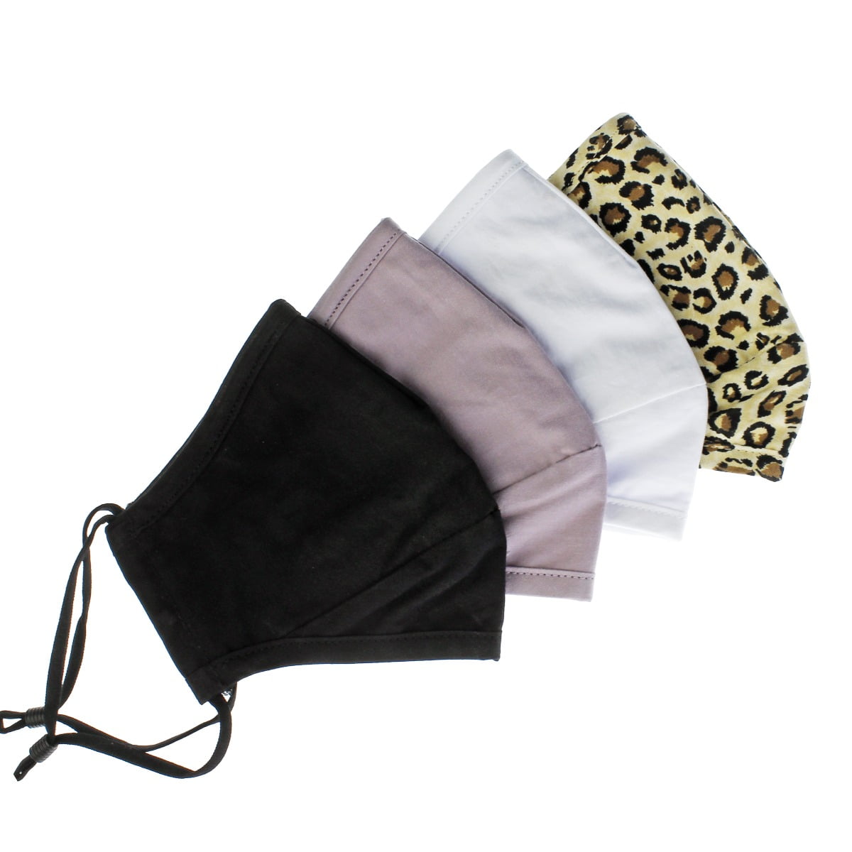 Adult Fitted Cotton Cloth Face Mask w/ Filter Pocket - Reusable Fabric ...