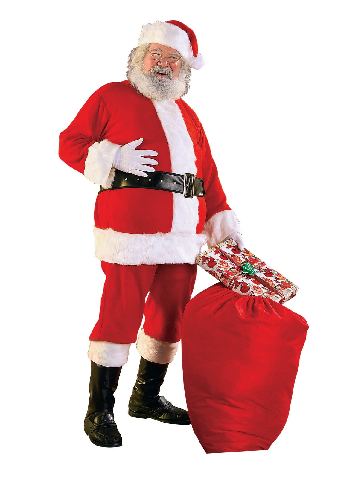 Rubies Flannel Santa Suit Costume for Adults, Men's One Size - Walmart.com