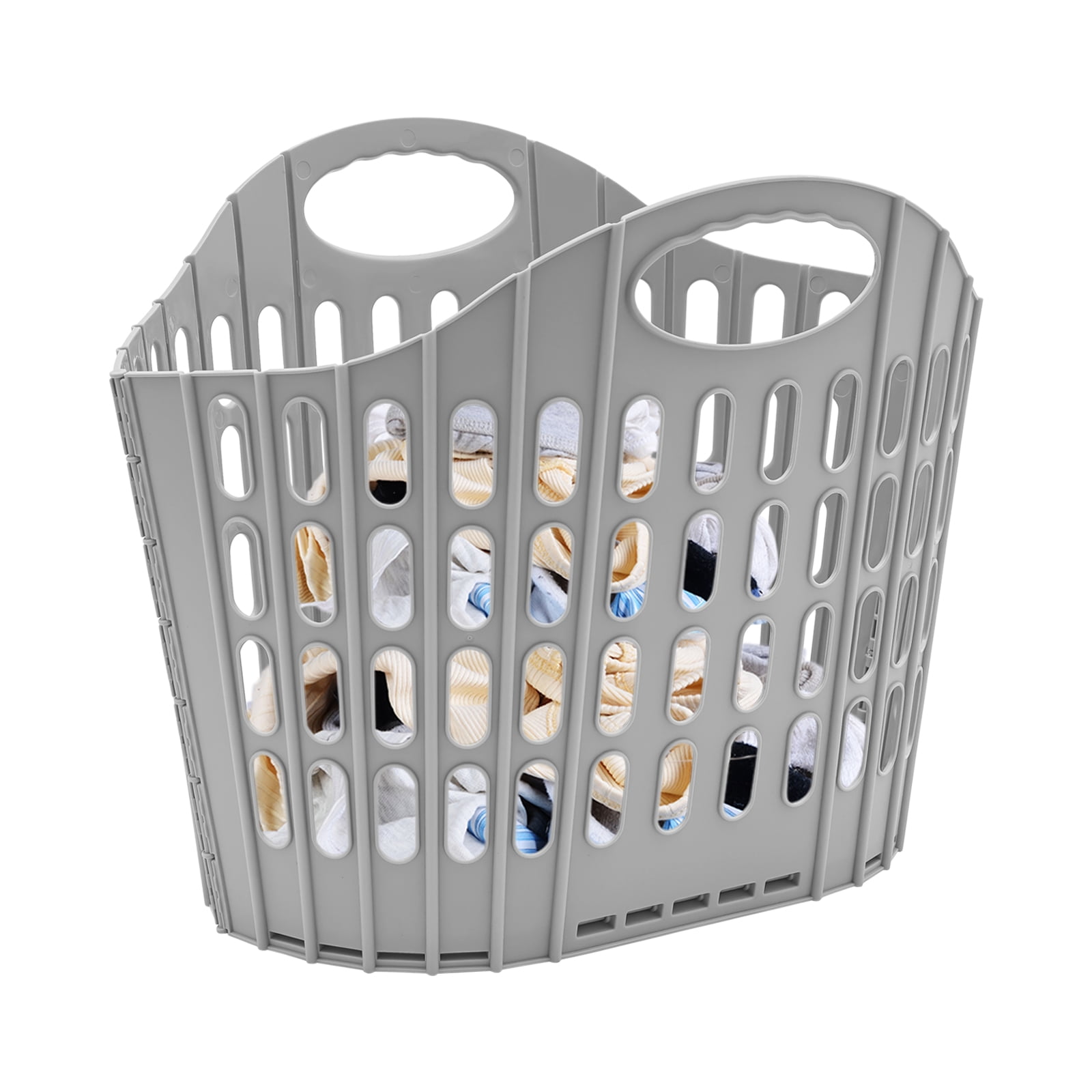 Adult Flexible 4 Rectangular Laundry Hamper, Plastic Open Laundry ...